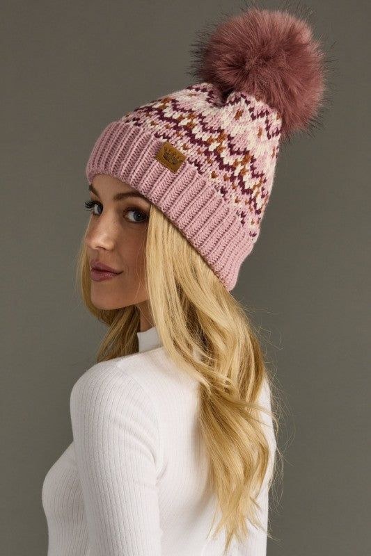 Assorted Patterned Pom Hat – Anna Kaytes Boutique