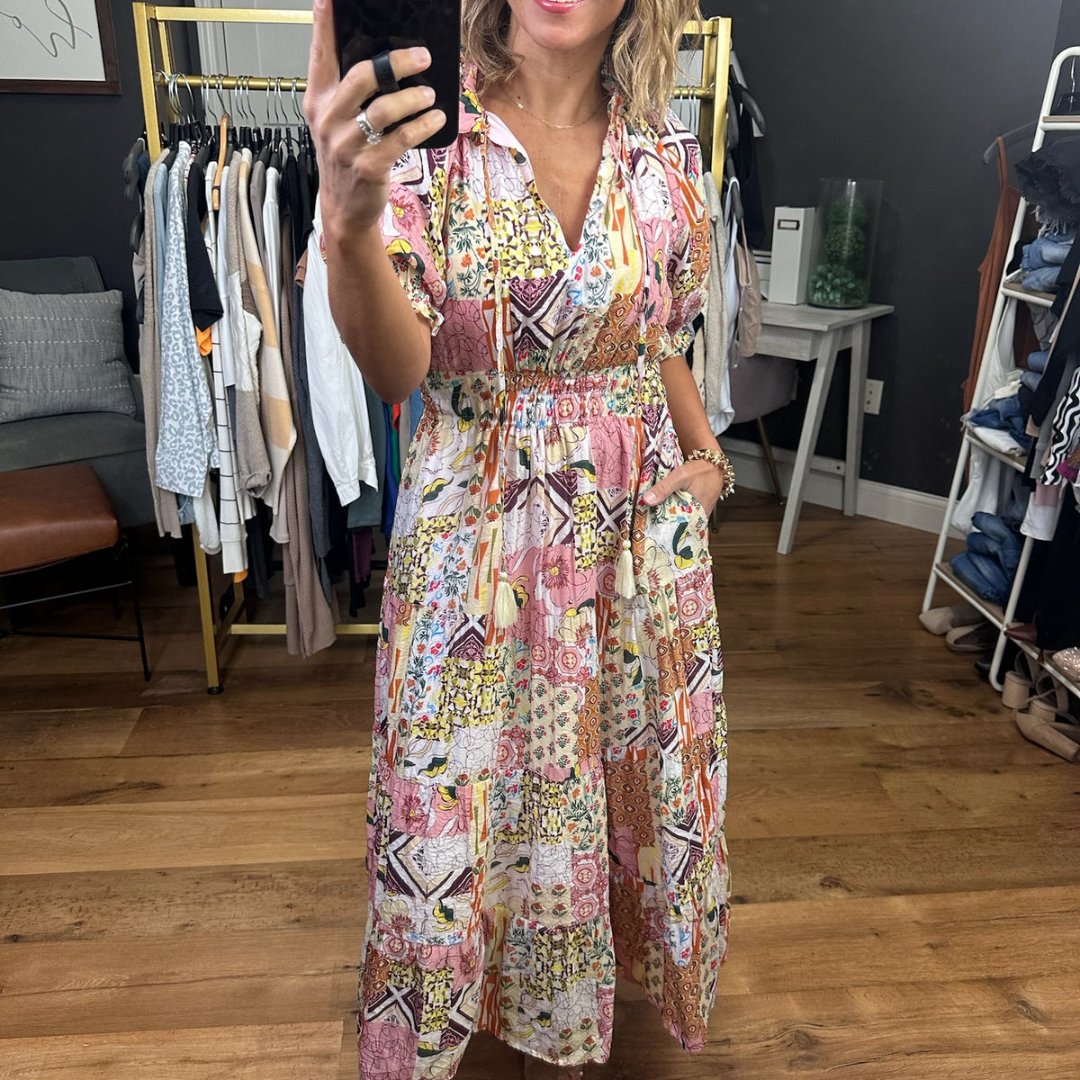 Legendary Moment Patchwork Maxi Dress - Ivory Multi – Anna Kaytes Boutique